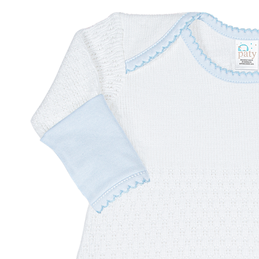 Paty Knit Overlap Shoulder Gown (with Pima Binding) #115J – PatyInc