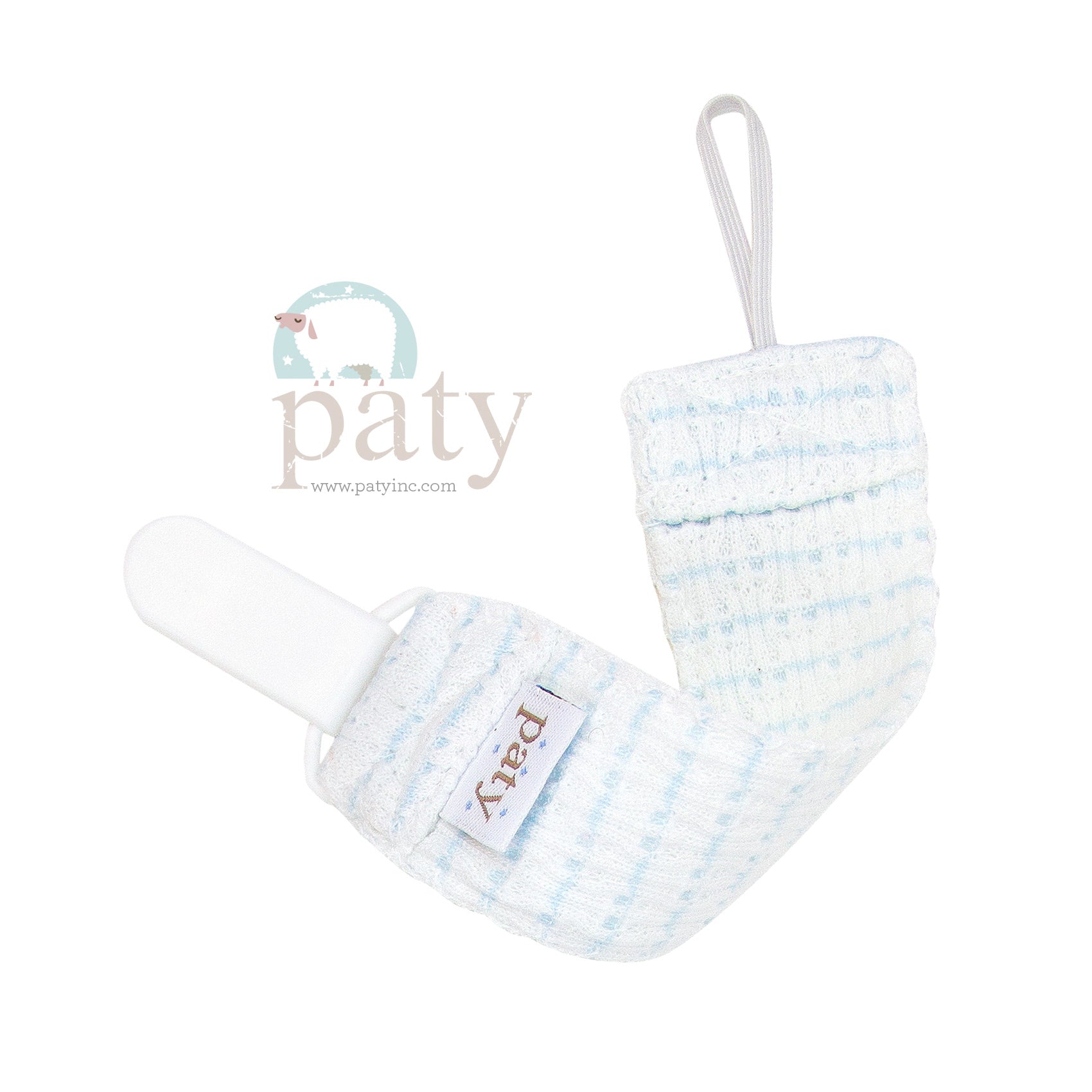 Paty Knit Pinstripe Pacifier Clips #389 – PatyInc